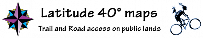 Trail and Road access on public lands - Latitude 40° maps